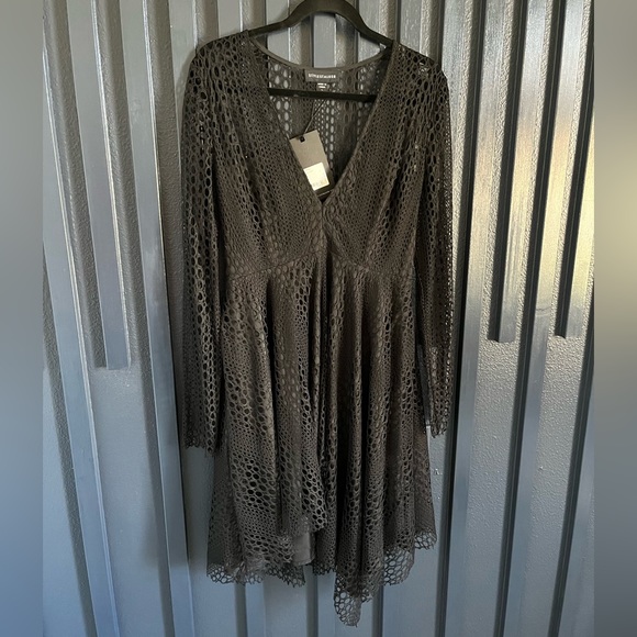Stylestalker | Dresses | Stylerstalker Black Vneck High Low Dress With ...